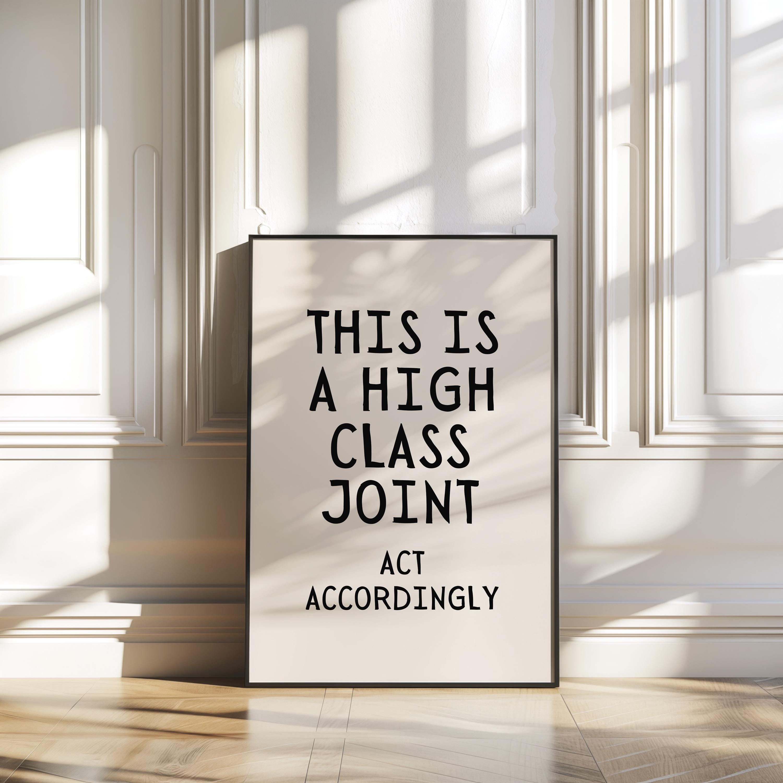 This is a High Class Joint Art Print, Preppy Apartment Art Poster ...