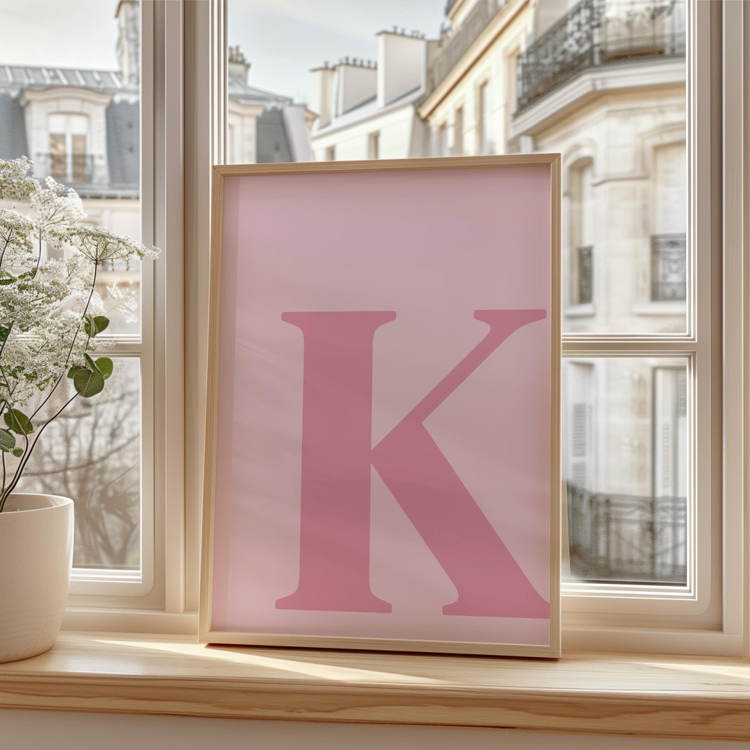 Letter K Poster, K Initial, Big Letters for Wall, Alphabet Letter Art ...