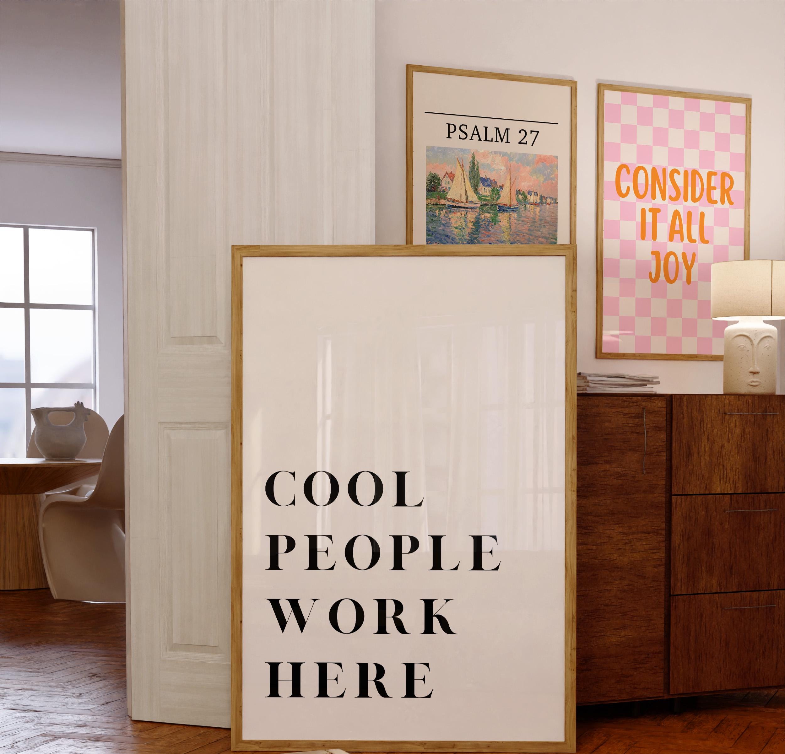 Cool People Work Here Print, Trendy Office Wall Art, Minimalist Office ...