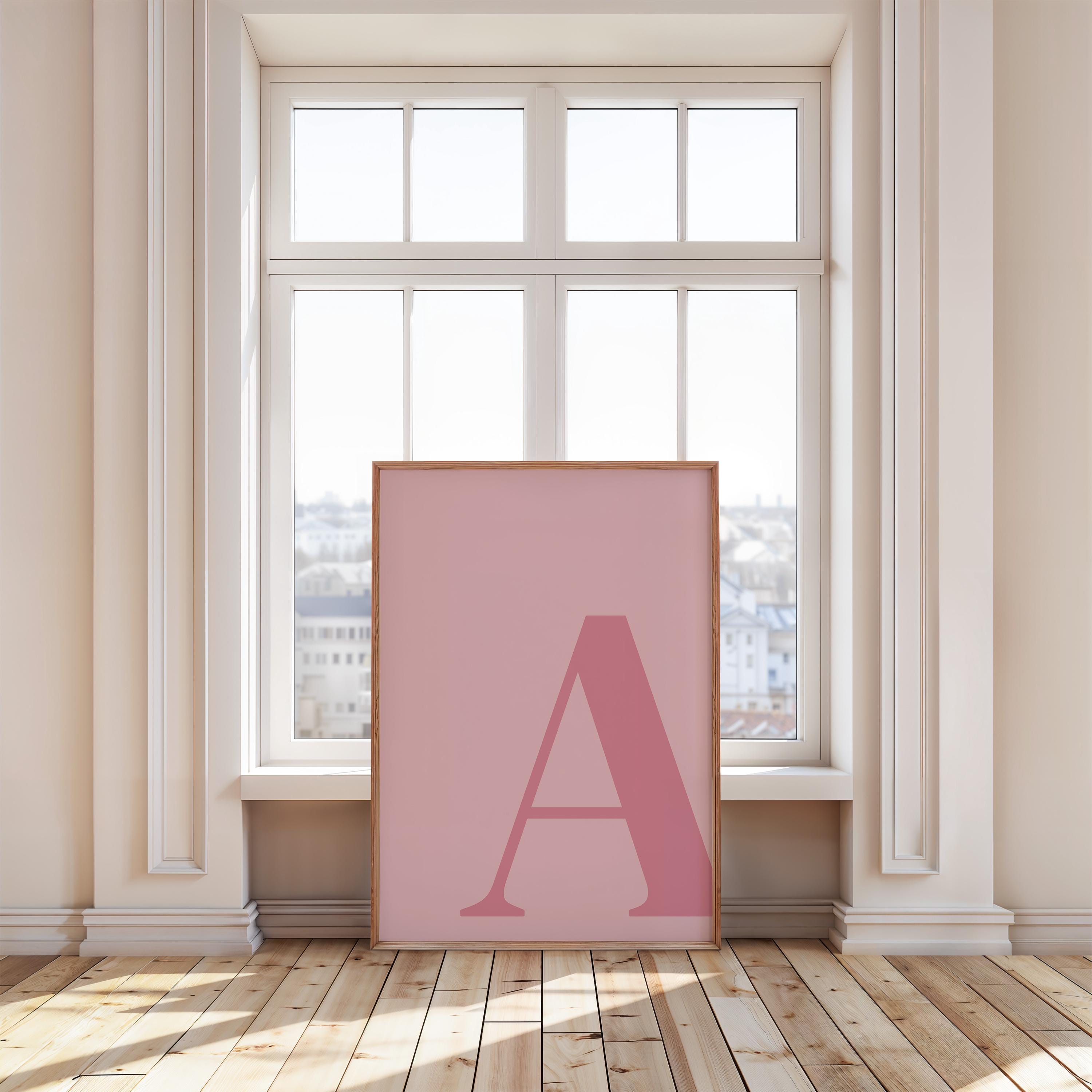 Letter A Poster, A Initial, Big Letters for Wall, Alphabet Letter Art ...