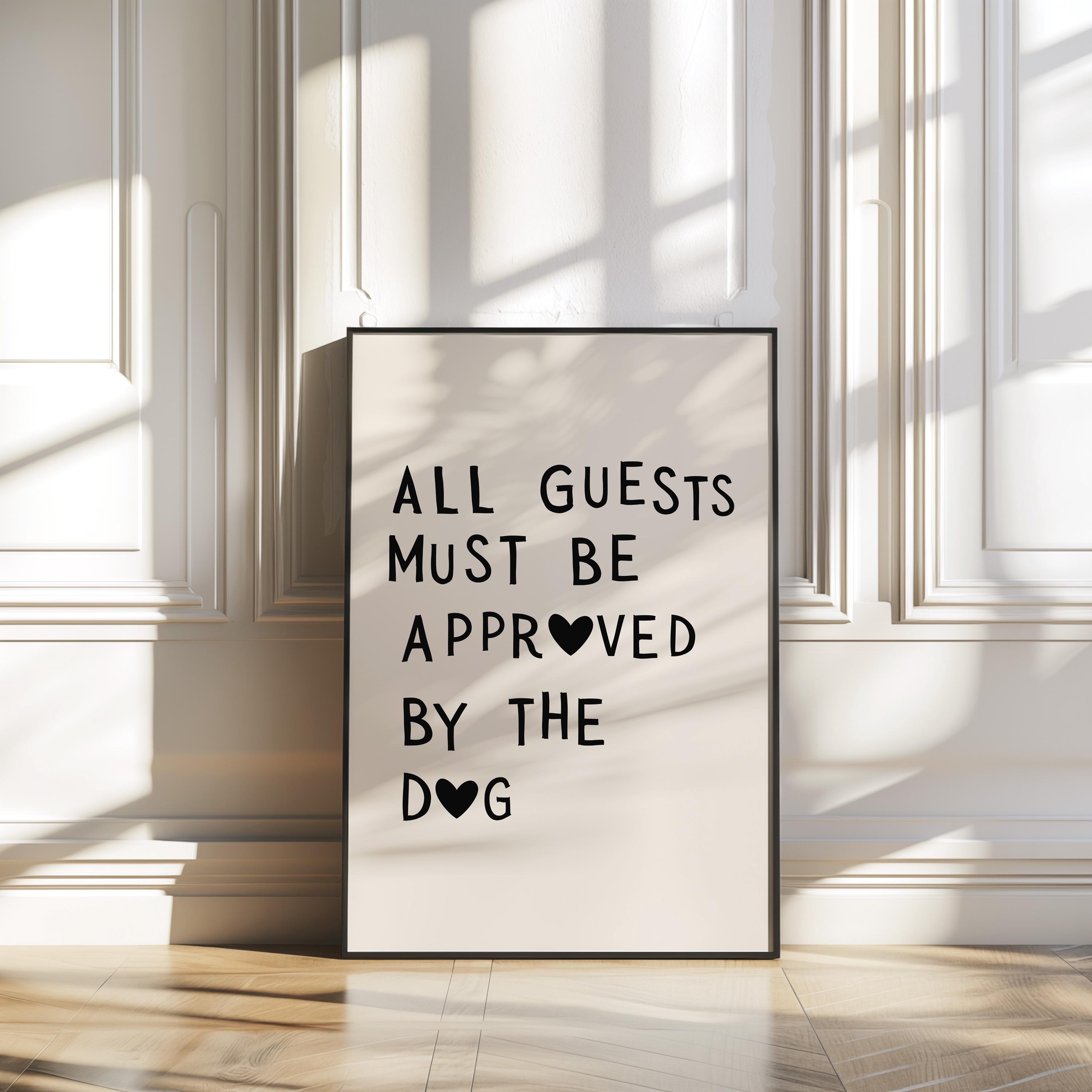 Funny Dog Print, Minimalist Heart Decor, Dog Owner Gift, Puppy Poster ...