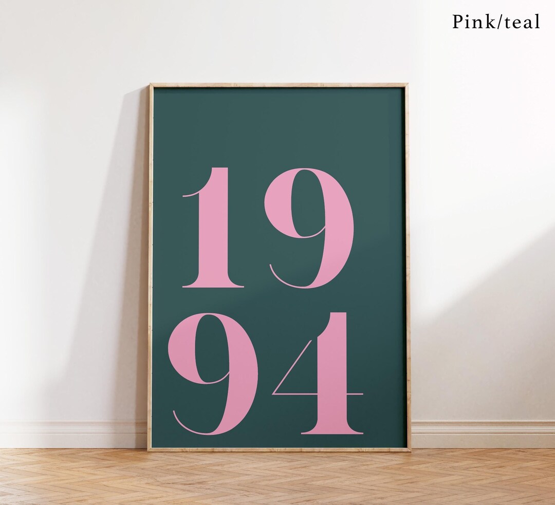 Retro Custom Birth Year Print, Custom Poster, Birthday Gift ...