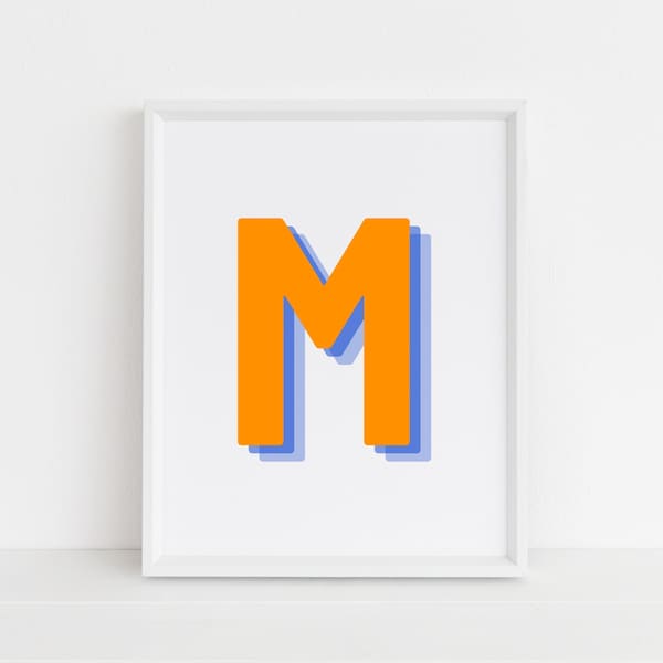 Letter M Print - Etsy