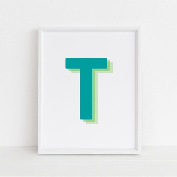 Letter Poster T - Etsy