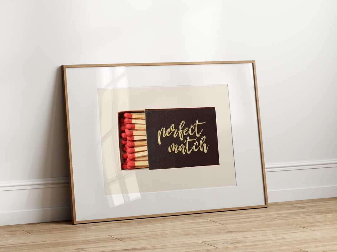 Vintage Matchbox Print, Perfect Match Print, Trendy Match Poster ...