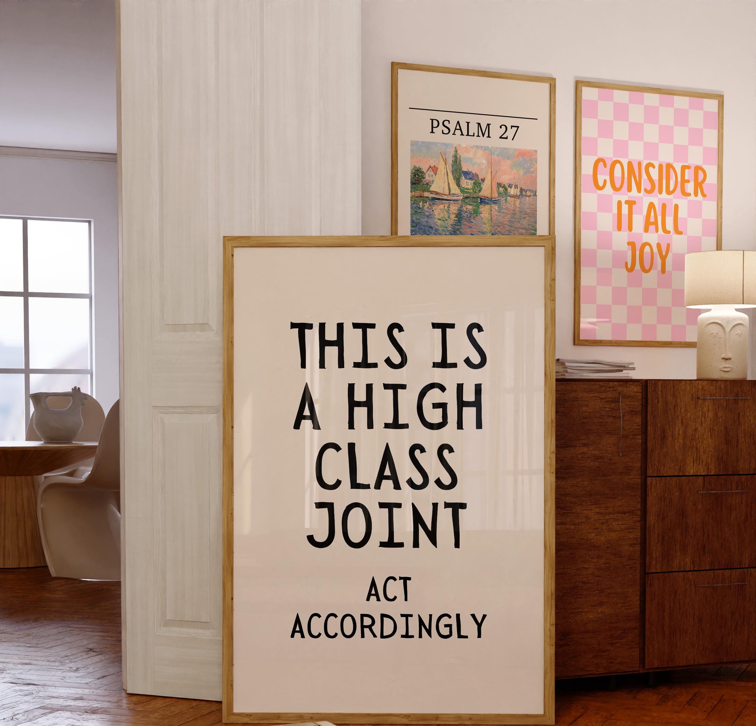 This is a High Class Joint Art Print, Preppy Apartment Art Poster ...