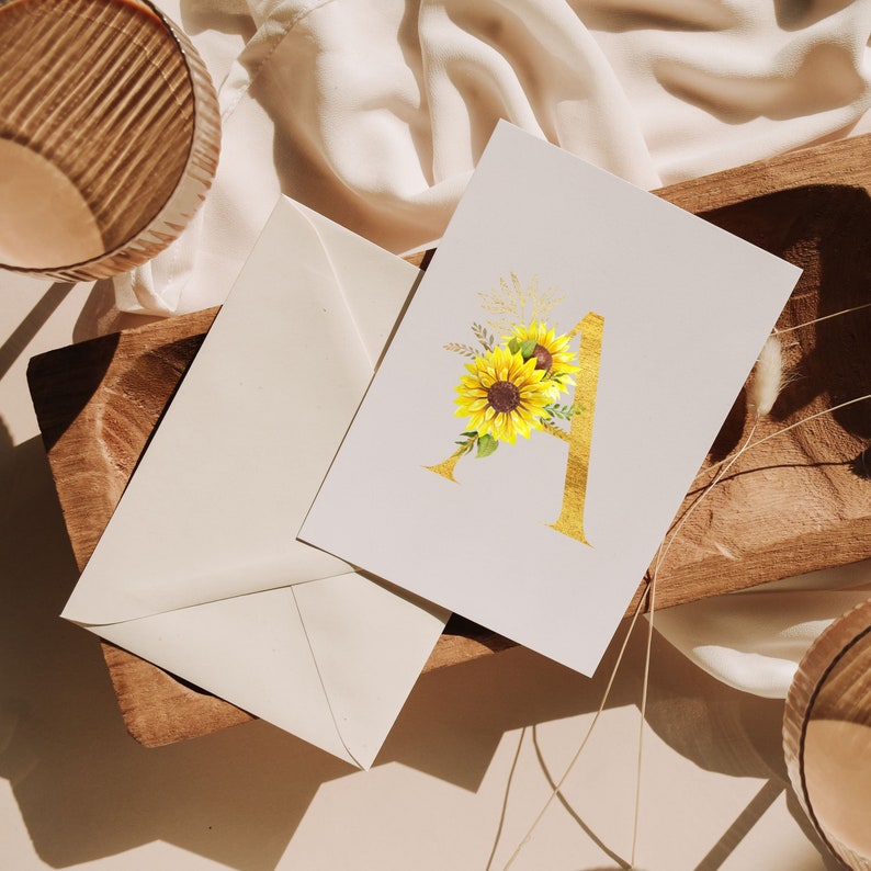 Sunflowers A Alphabet PNG, Letter A, Yellow Floral Clip Art ...