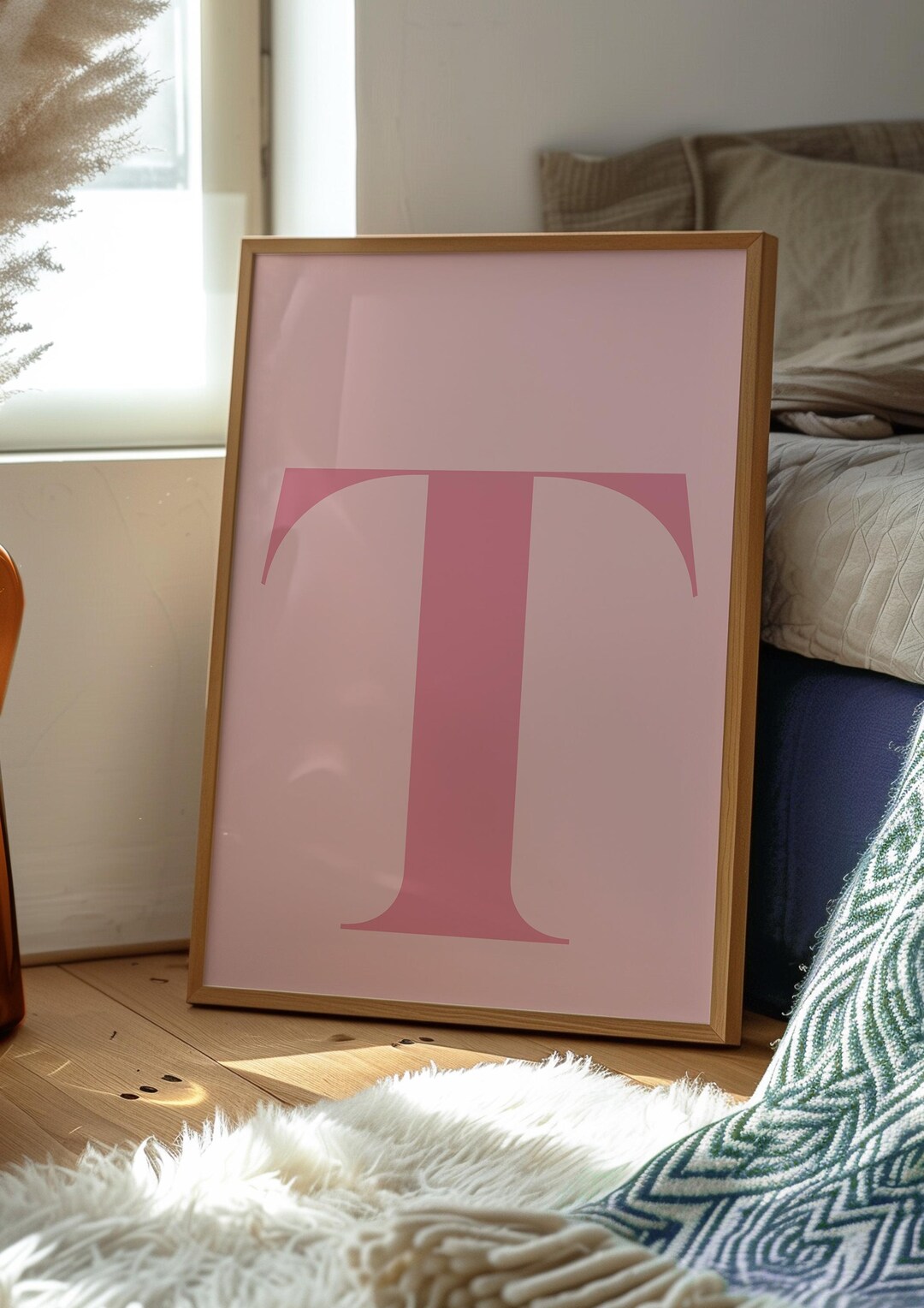 Letter T Poster, T Initial, Big Letters for Wall, Alphabet Letter Art ...