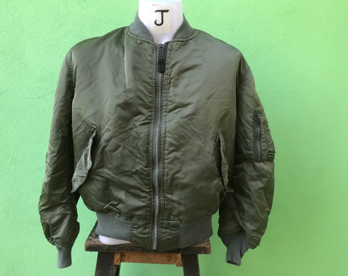 Vintage 90s Alpha Industries MA-1 Bomber Jacket Military Casual Outfits Outerwear Punk Gorpcore ...