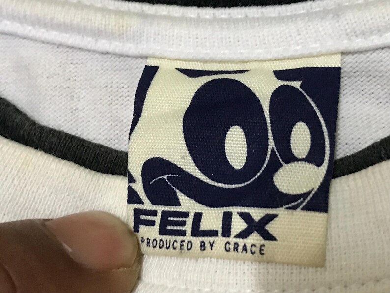 Vintage Felix the Cat Cartoon Character Over Print Xl Size Long Sleeve ...