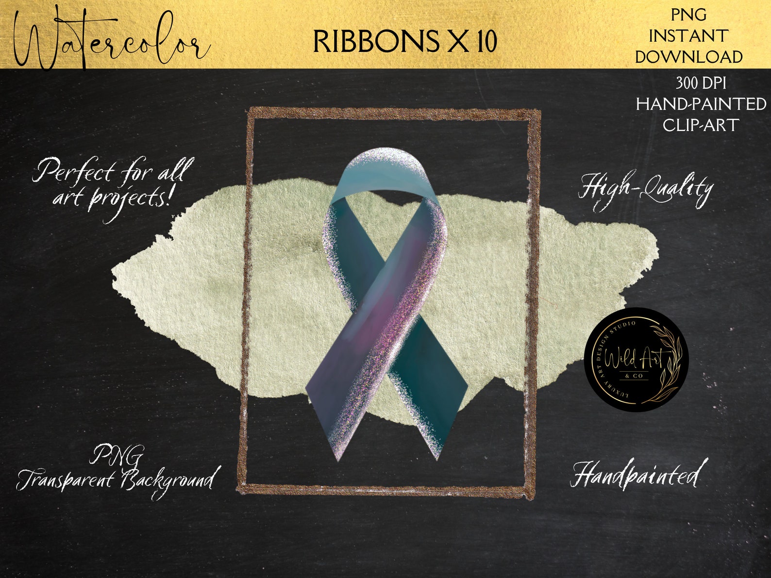 Awareness Ribbons Clipart Watercolor Pack/hand-painted Ribbon - Etsy