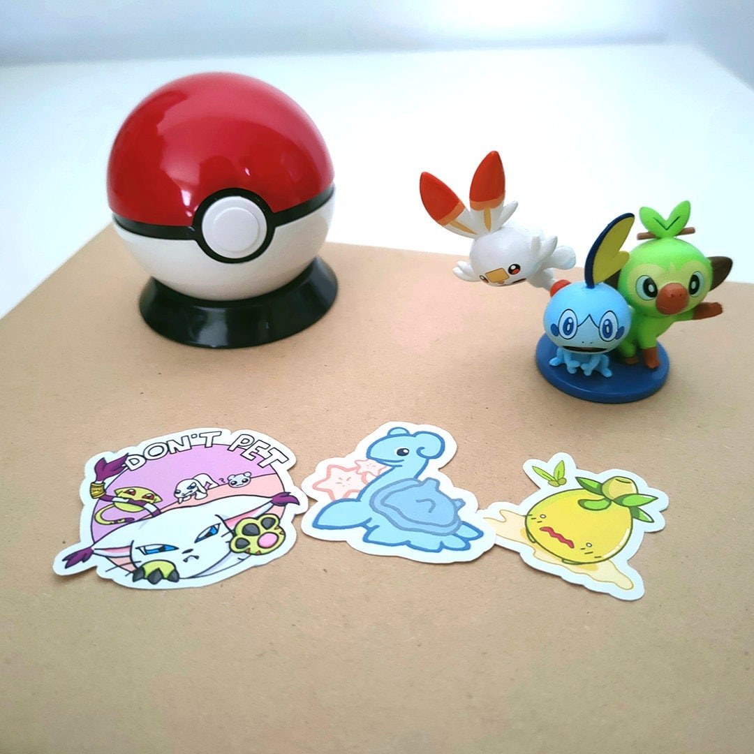 3 Mini Sticker Random Set pokemon & Digimon - Etsy