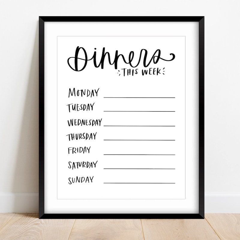 Calligraphy Schedule - Etsy