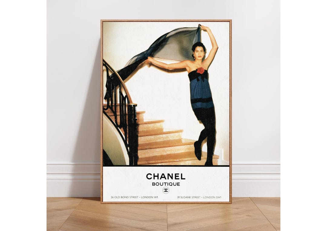 Vintage Chanel Poster, Luxury Fashion Wall Art, Digital Download ...