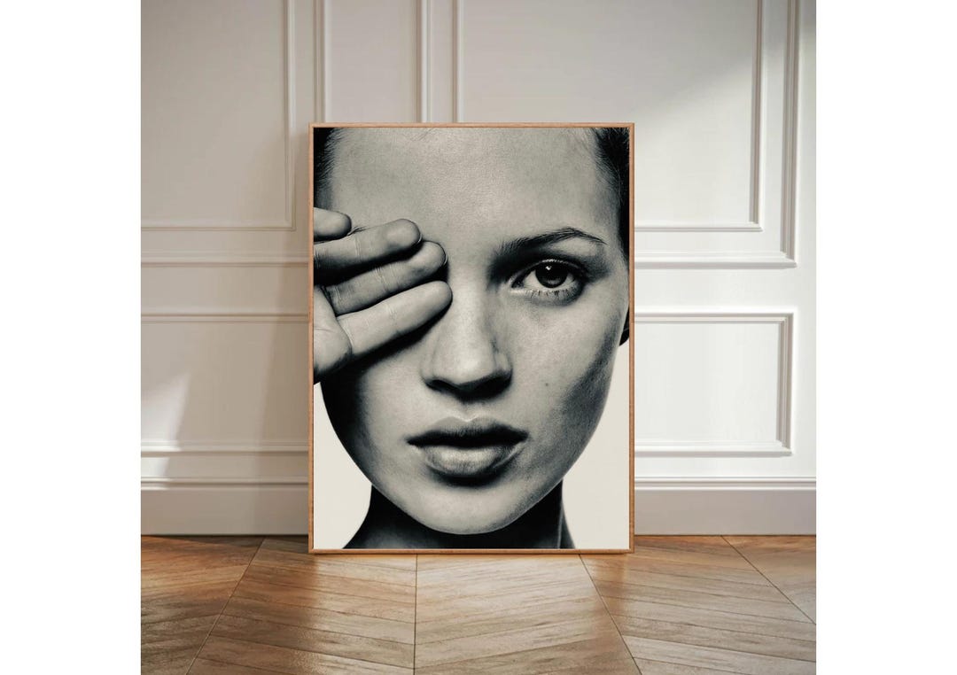 Iconic Kate Moss Black & White Poster, Wall Art, Printable, Various ...