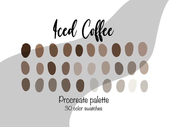 Iced Coffee Procreate Color Palette/procreate Color | Etsy