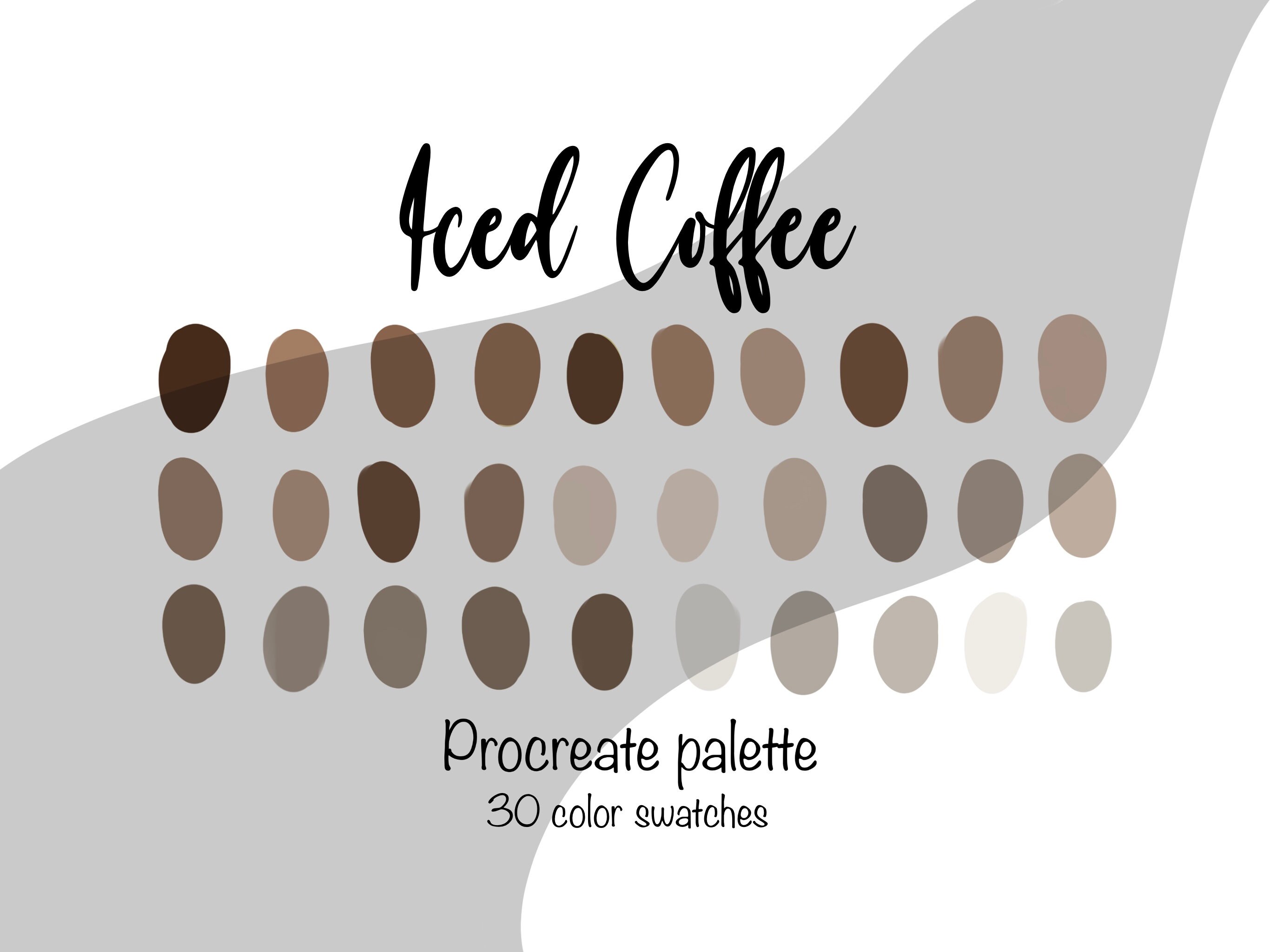 Iced Coffee Procreate Color Palette/procreate Color Palette/brown ...