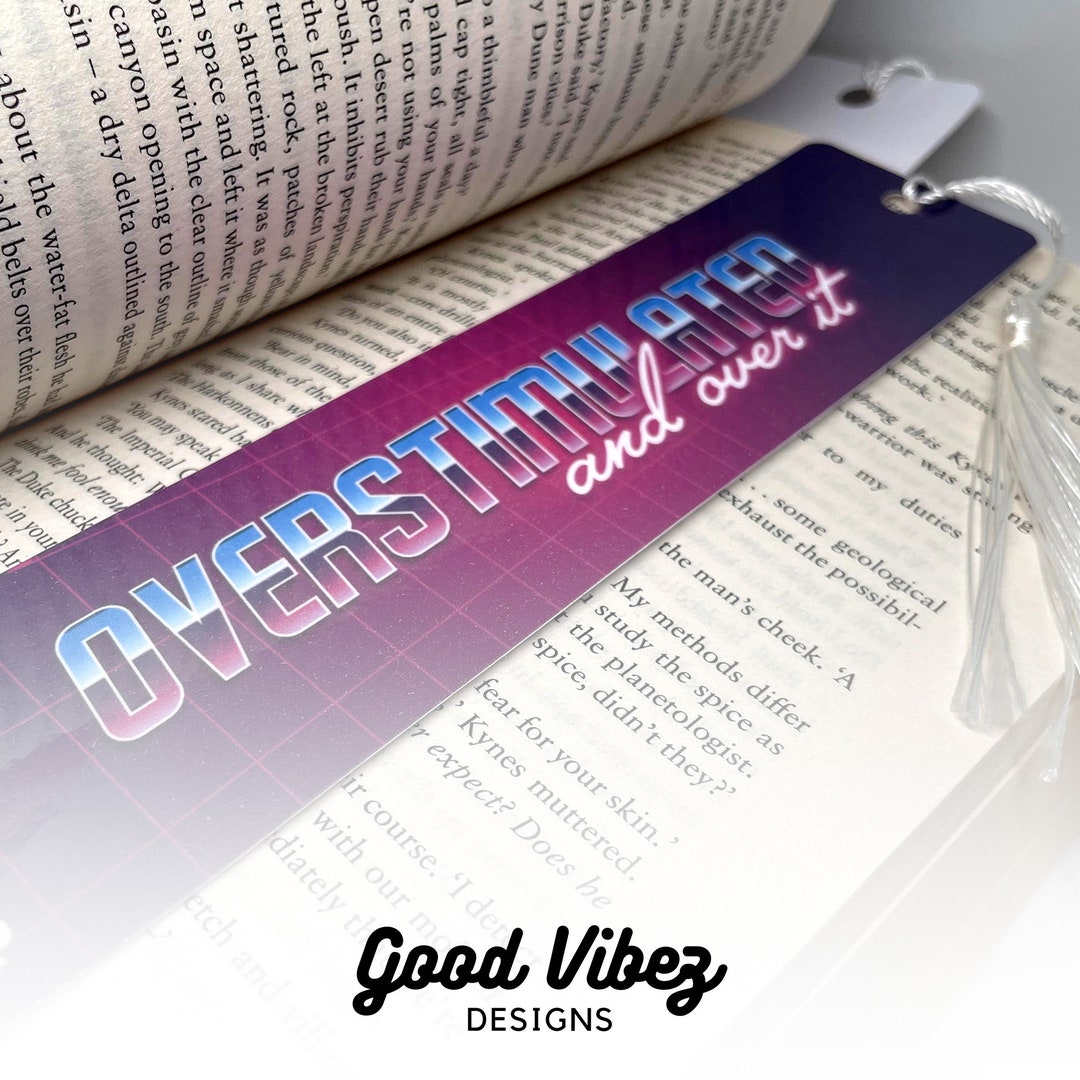 Overstimulated and Over It Bookmark | Mental Health Bookmark ...