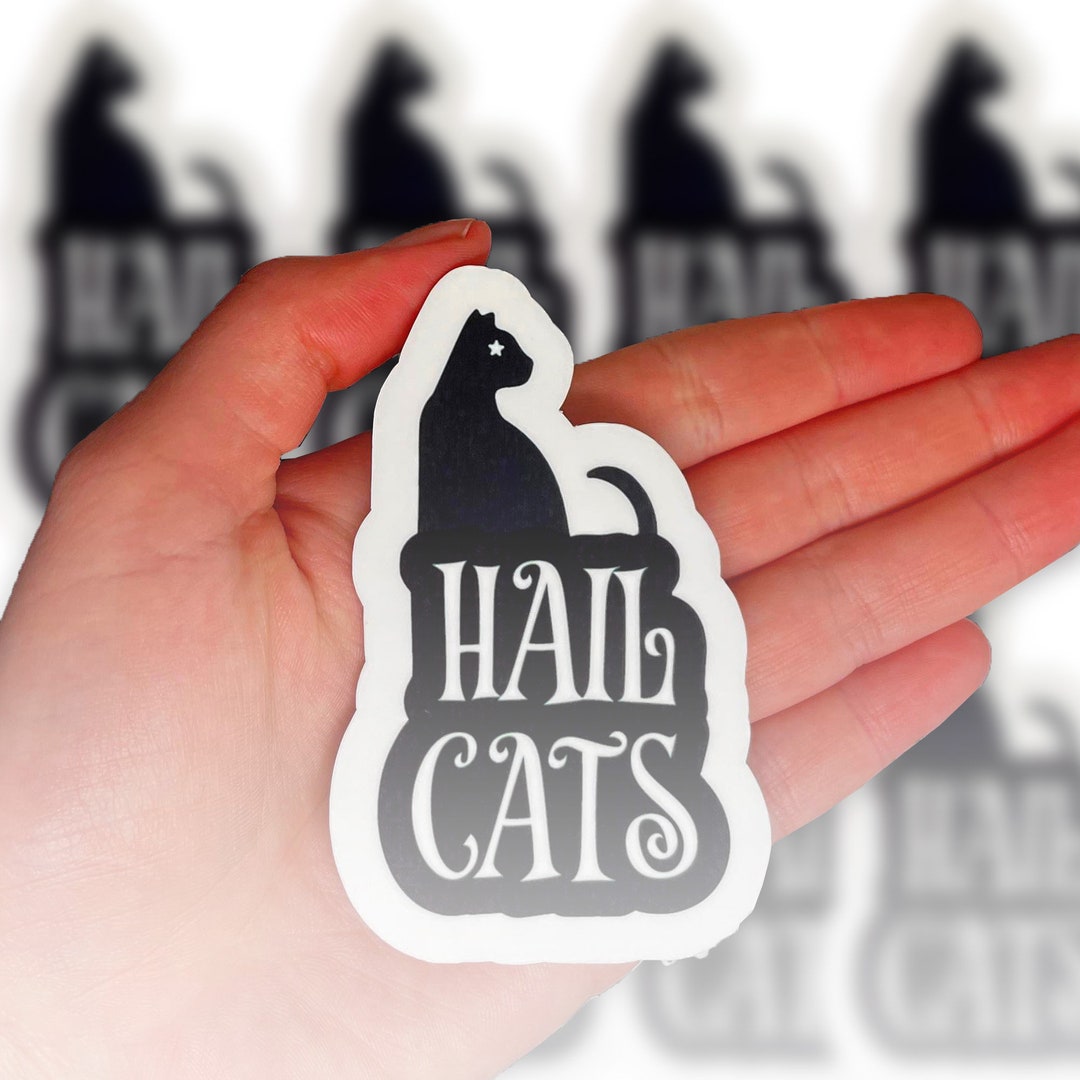 Hail Cats Sticker Vinyl Sticker Decals Halloween Spooky Cat Sticker ...