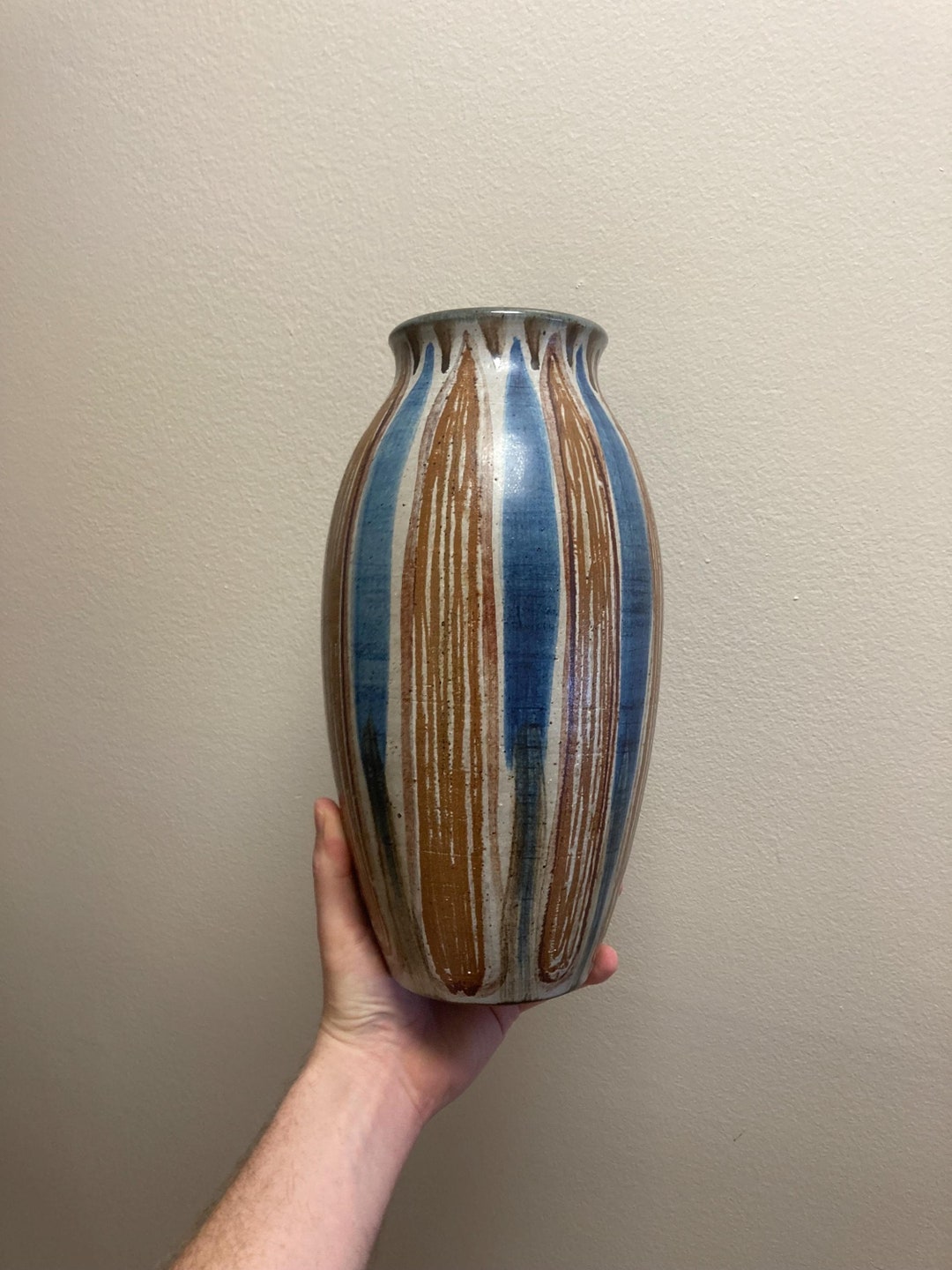 Large Early Stoneware Studio Pottery Vase by Hansen Ross Saskatchewan ...