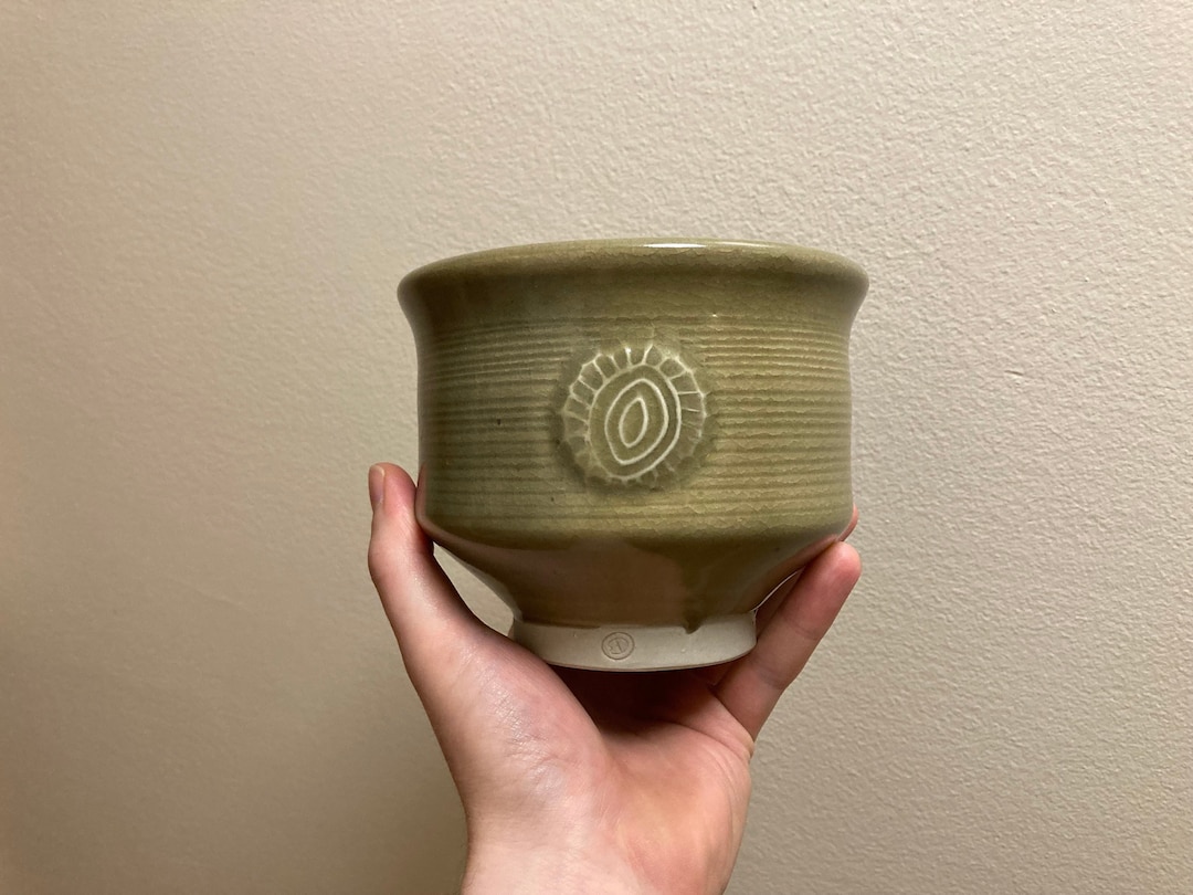 Dean Mullavey Stoneware Celadon Studio Pottery Planter, Quebec Canada ...