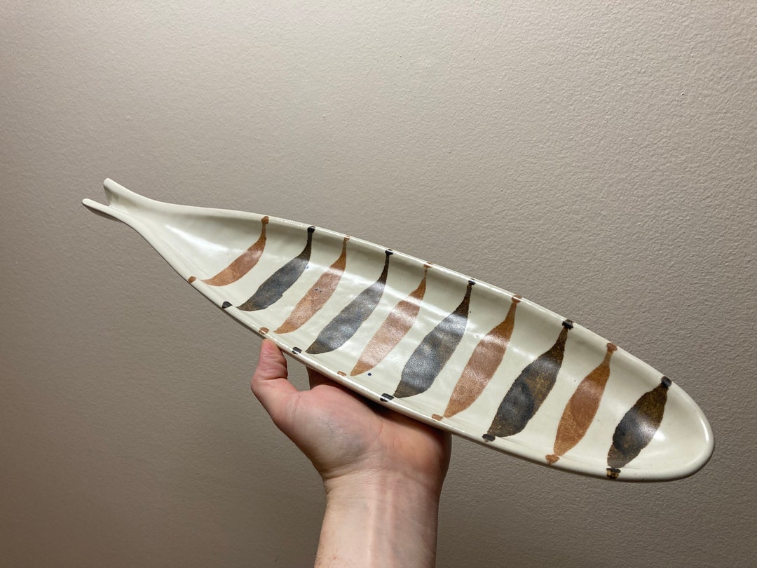 Vintage Studio Pottery Decorative Serving Tray by Frank Mann Vermont - Etsy