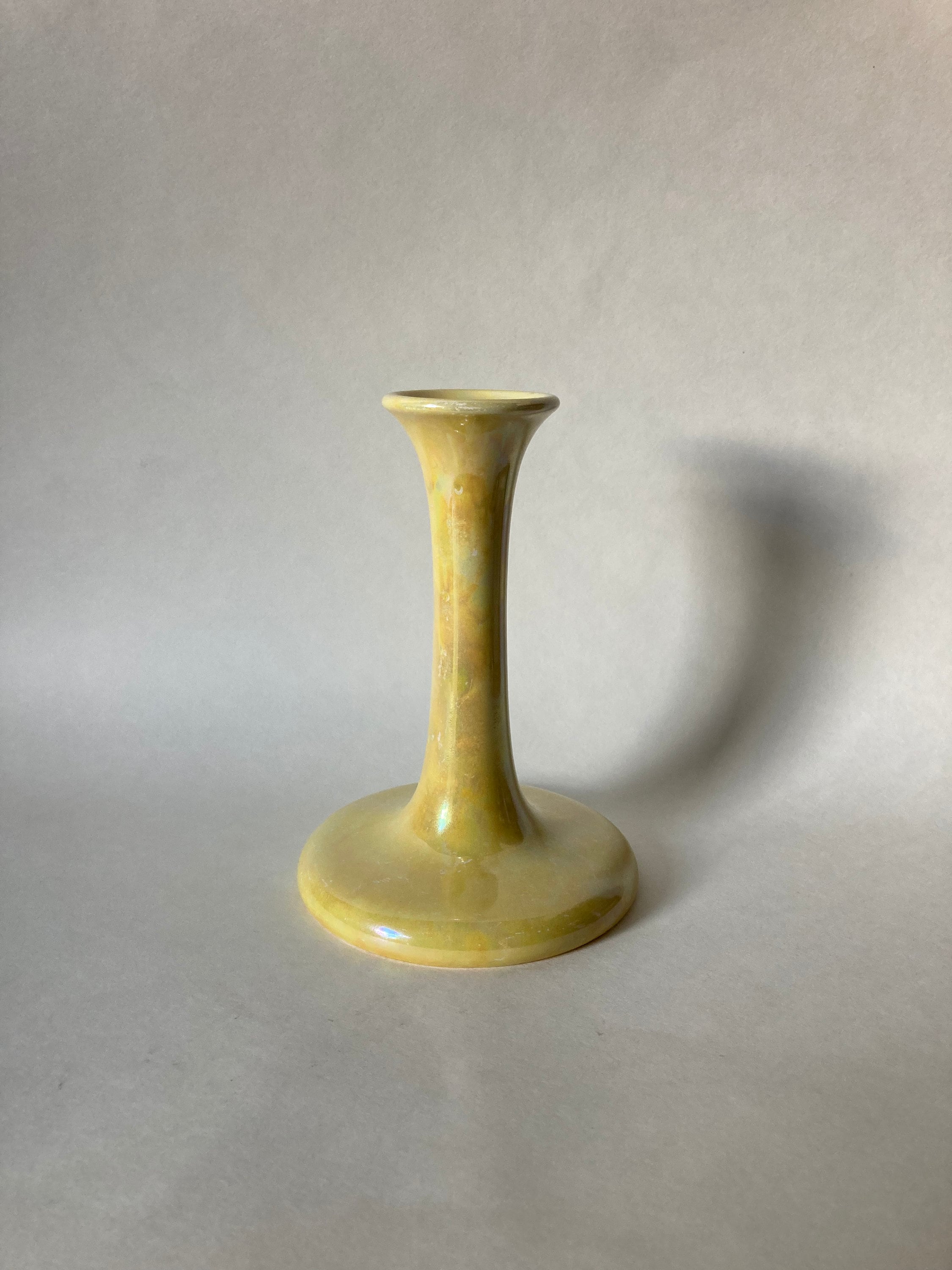 1924 Yellow Lustre Candlestick by Ruskin Pottery England - Etsy