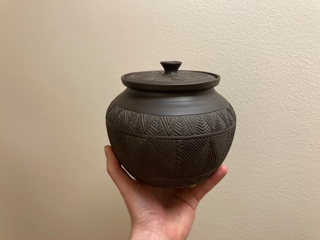 Mohawk First Nations Studio Pottery Canister or Jar Signed SH - Etsy