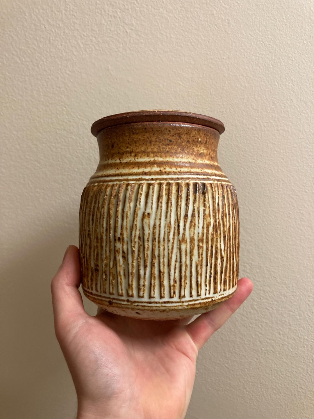 Vintage Stoneware Studio Pottery Canister by Jack Herman Canada - Etsy