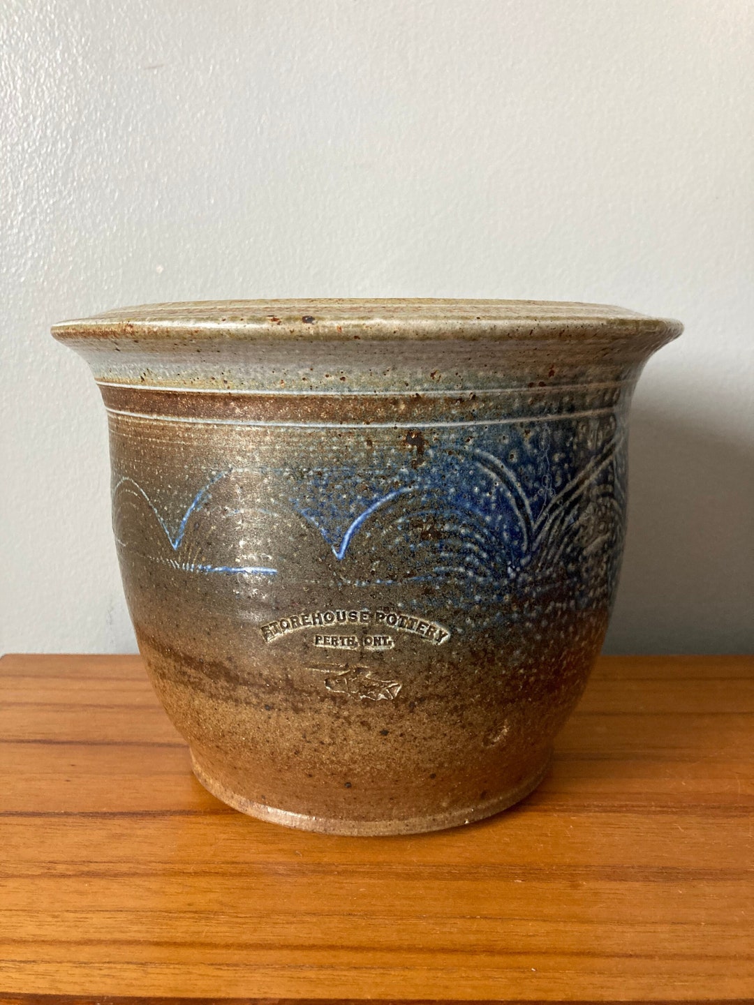 Stoneware Studio Pottery Planter by Jackie Seaton Ontario Canada - Etsy