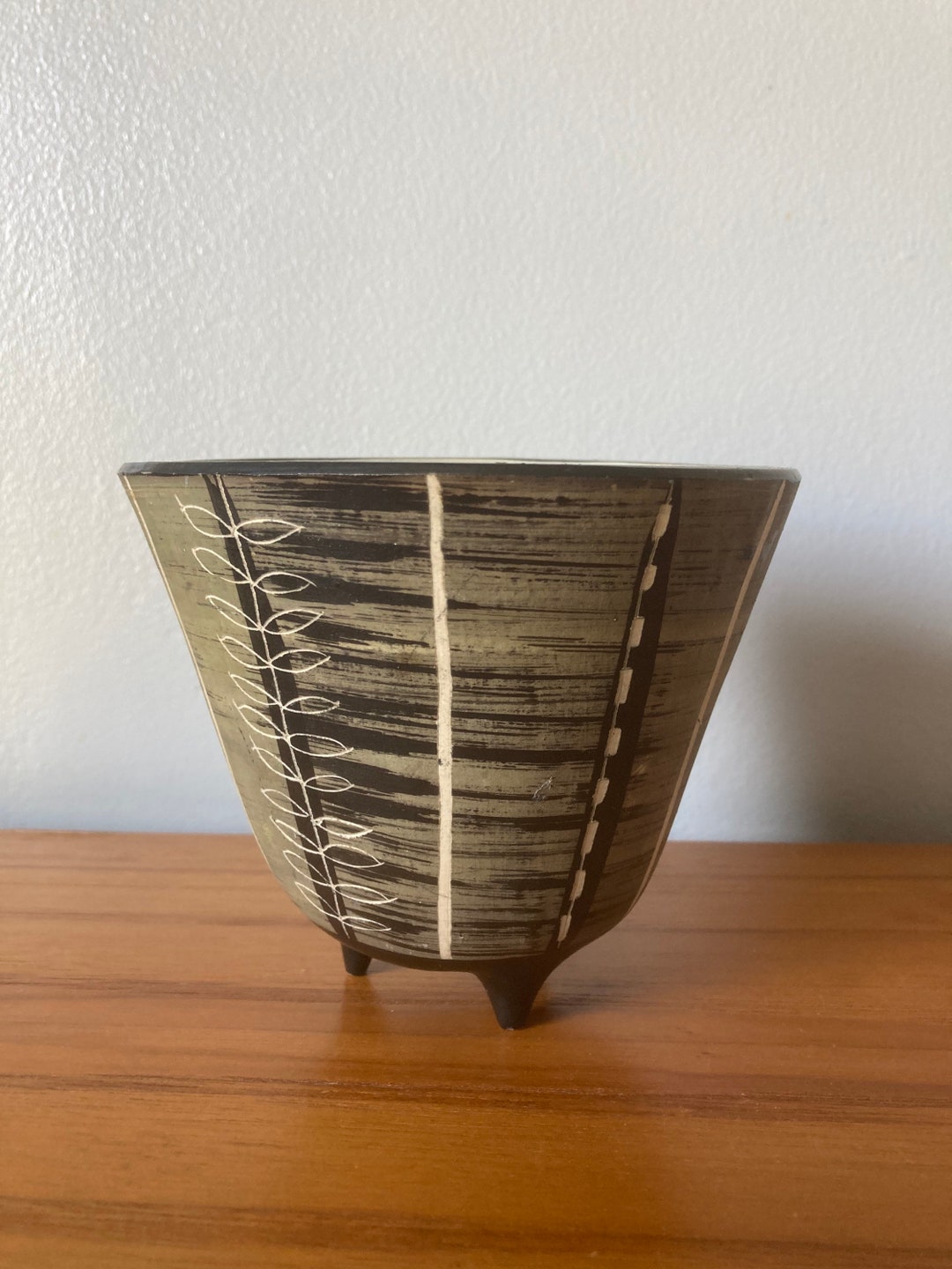 Vintage British Ambleside Studio Pottery Atomic Space Age Style Plant ...