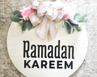 Ramadan Mubarak Door Sign, Ramadan Décor, Ramadan Wreath, Ramadan ...