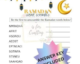 Ramadan Word Search, Printable, Word Search, Ramadan Game, Printable ...