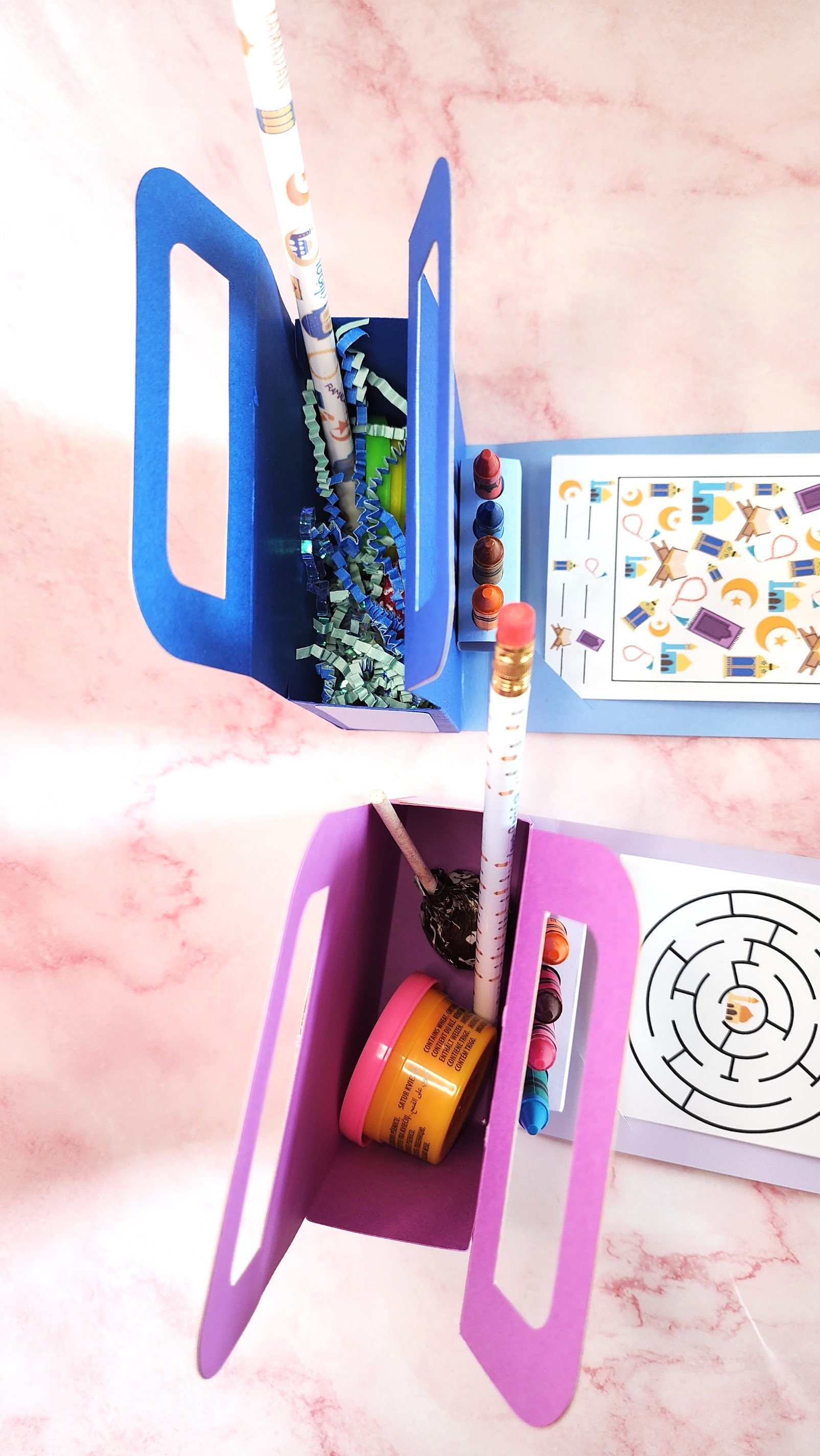 Ramadan Coloring Boxes, Ramadan Custom Activity Boxes, Gift Box, Eid ...