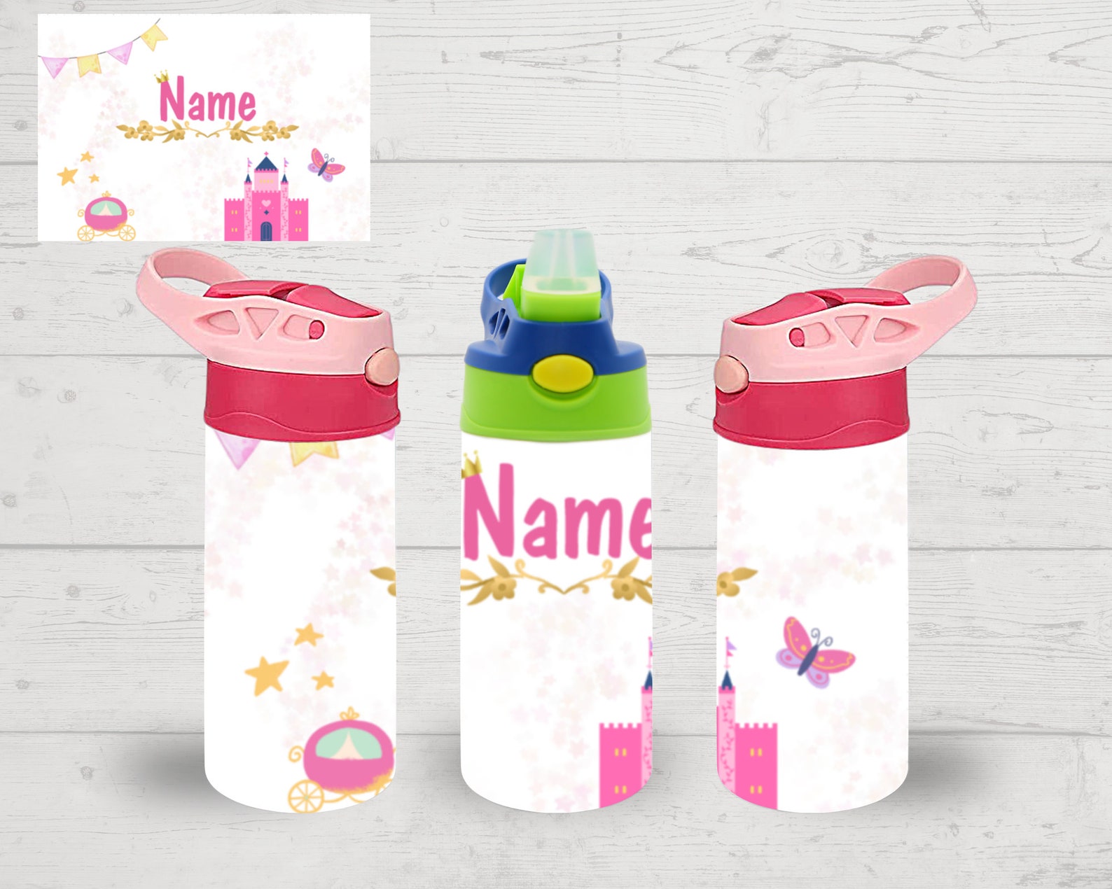 Personalized Flip Top Water Bottle, Custom School Water Bottle, Custom ...