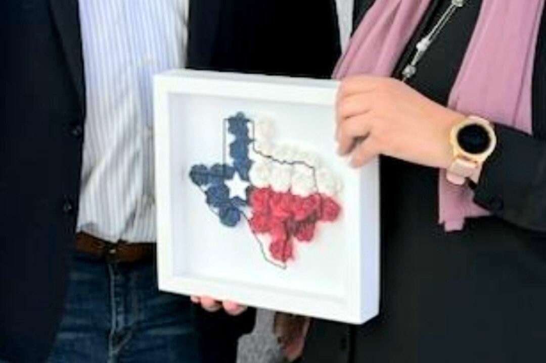 Texas Map 9X9 Flower Shadow Boxes, Shadow Box, Custom Shadow Boxes ...