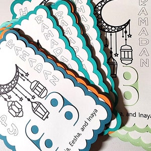 Ramadan Coloring Card Set With Crayons, Gifts for Kids/classmates ...