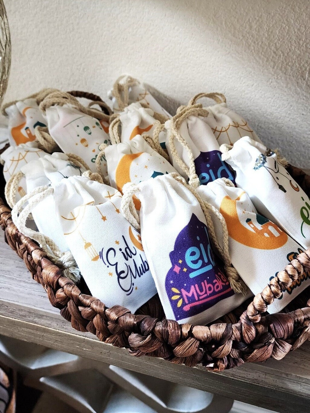 Bags for Eid ,personalized Drawstring Bag, EID, Eid Goodie Bags, Eid ...