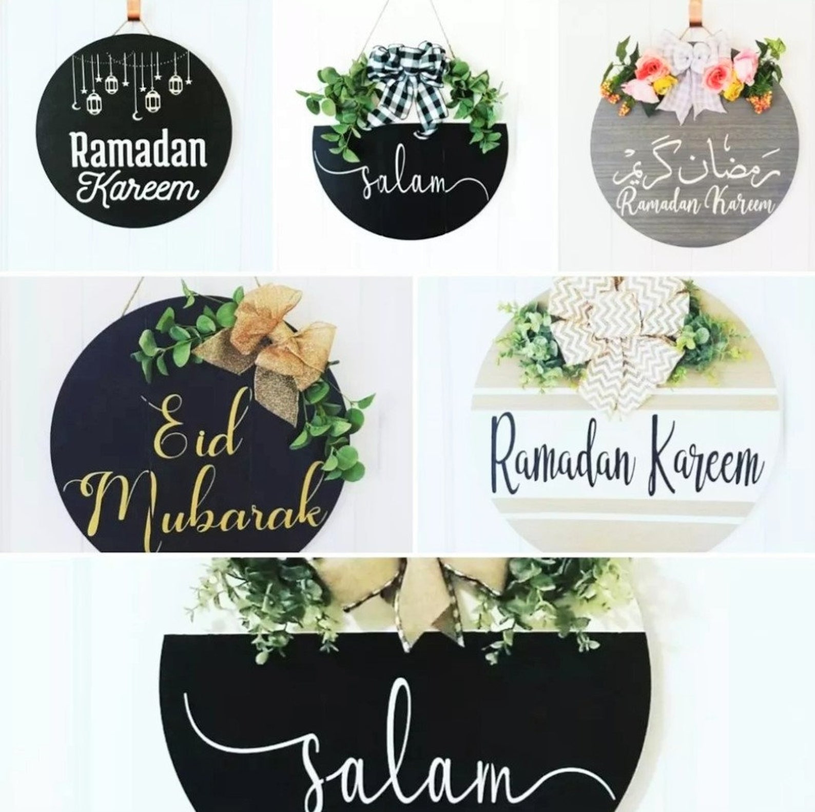 Ramadan Door Sign, Ramadan Décor, Ramadan Wreath, Two-color Sign ...