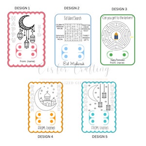 Ramadan Coloring Card Set With Crayons, Gifts for Kids/classmates ...