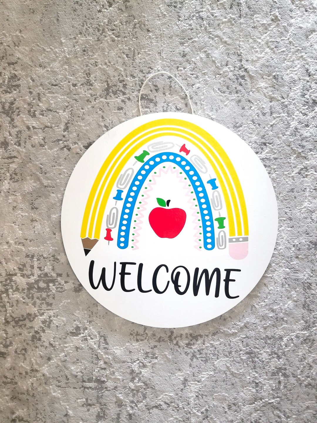Welcome to Our Classroom Door Sign, CLASSROOM, Classroom Door Hanger ...