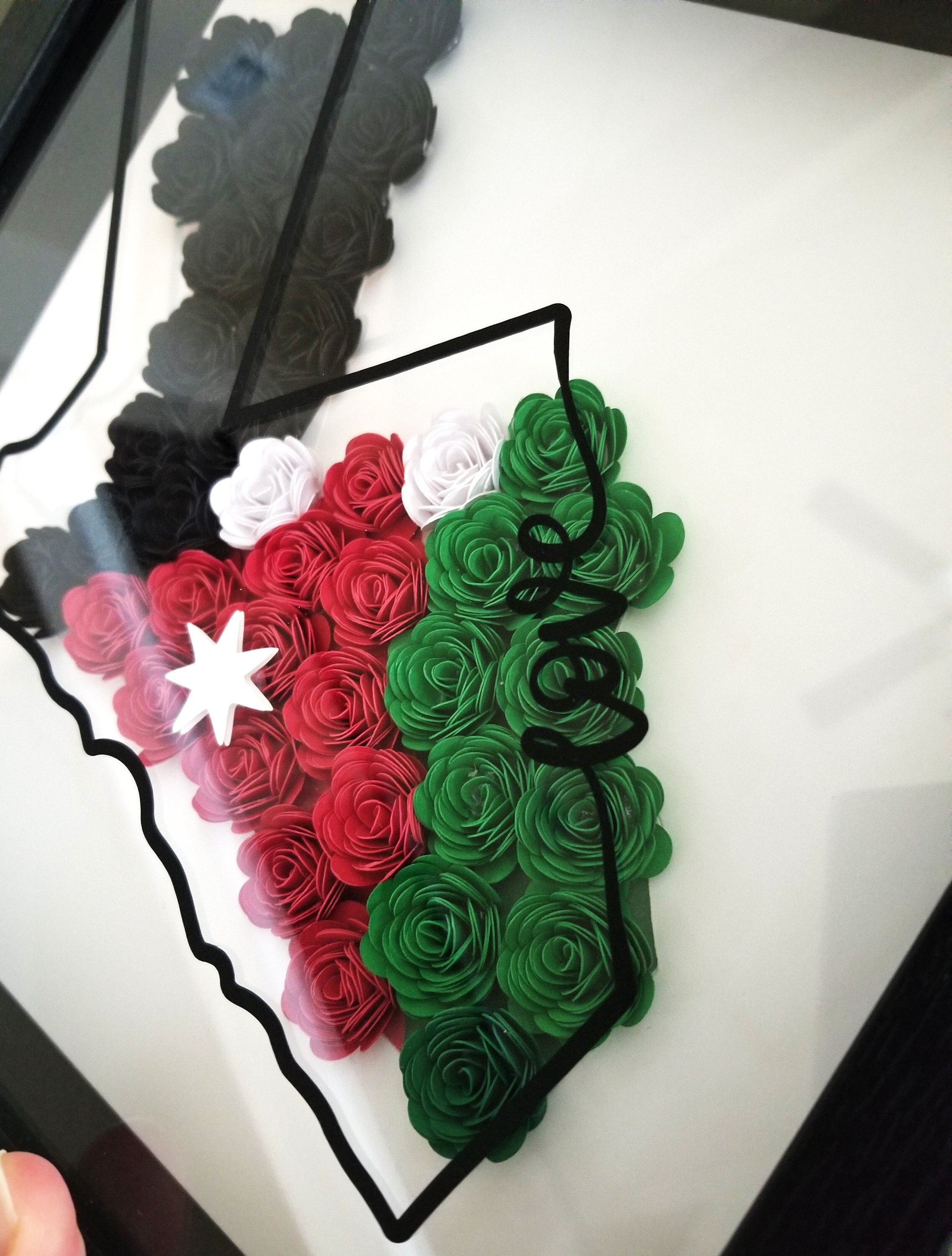 Jordan Map 9X9 Flower Shadow Box, Shadow Box, Custom Shadow Boxes ...