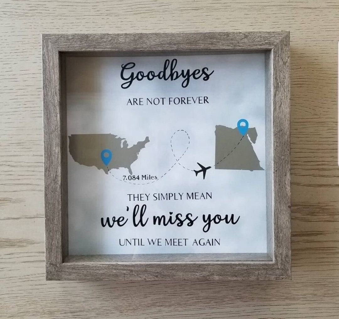 Farewell Personalized 9X9 Flower Shadow Boxes, Shadow Box, Custom ...
