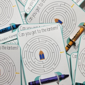 Ramadan Coloring Card Set With Crayons, Gifts for Kids/classmates ...