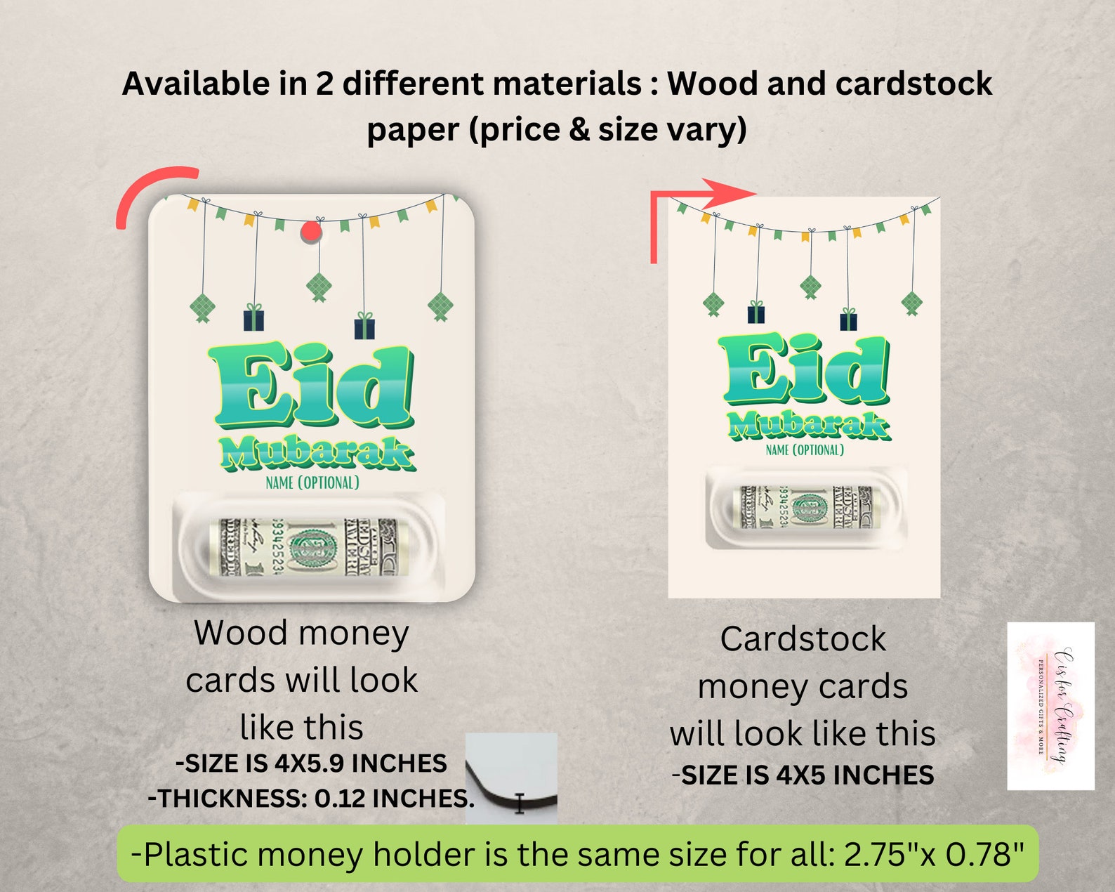 Eid Money Cards, Eid Gift, Eid Money Holder, Eid Card, Eidi Envelope ...