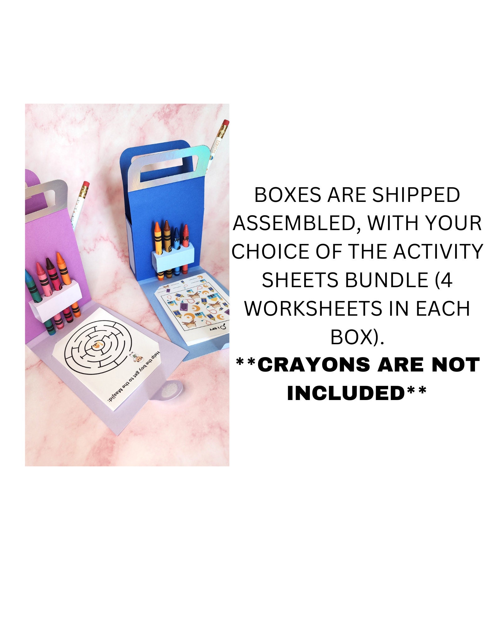 Ramadan Coloring Boxes, Ramadan Custom Activity Boxes, Gift Box, Eid ...