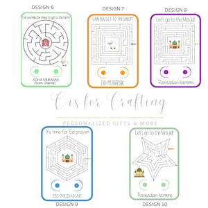 Ramadan Coloring Card Set With Crayons, Gifts for Kids/classmates ...