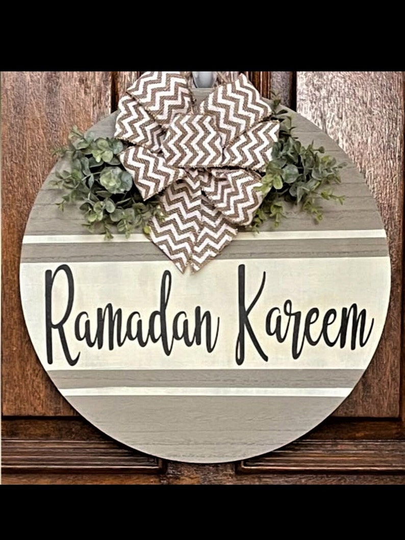 Ramadan Door Sign, Ramadan Décor, Ramadan Wreath, Two-color Sign ...