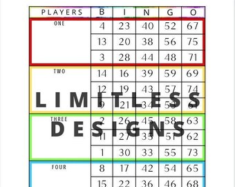 Rainbow Bingo Blocks B mixed & Straight - Etsy