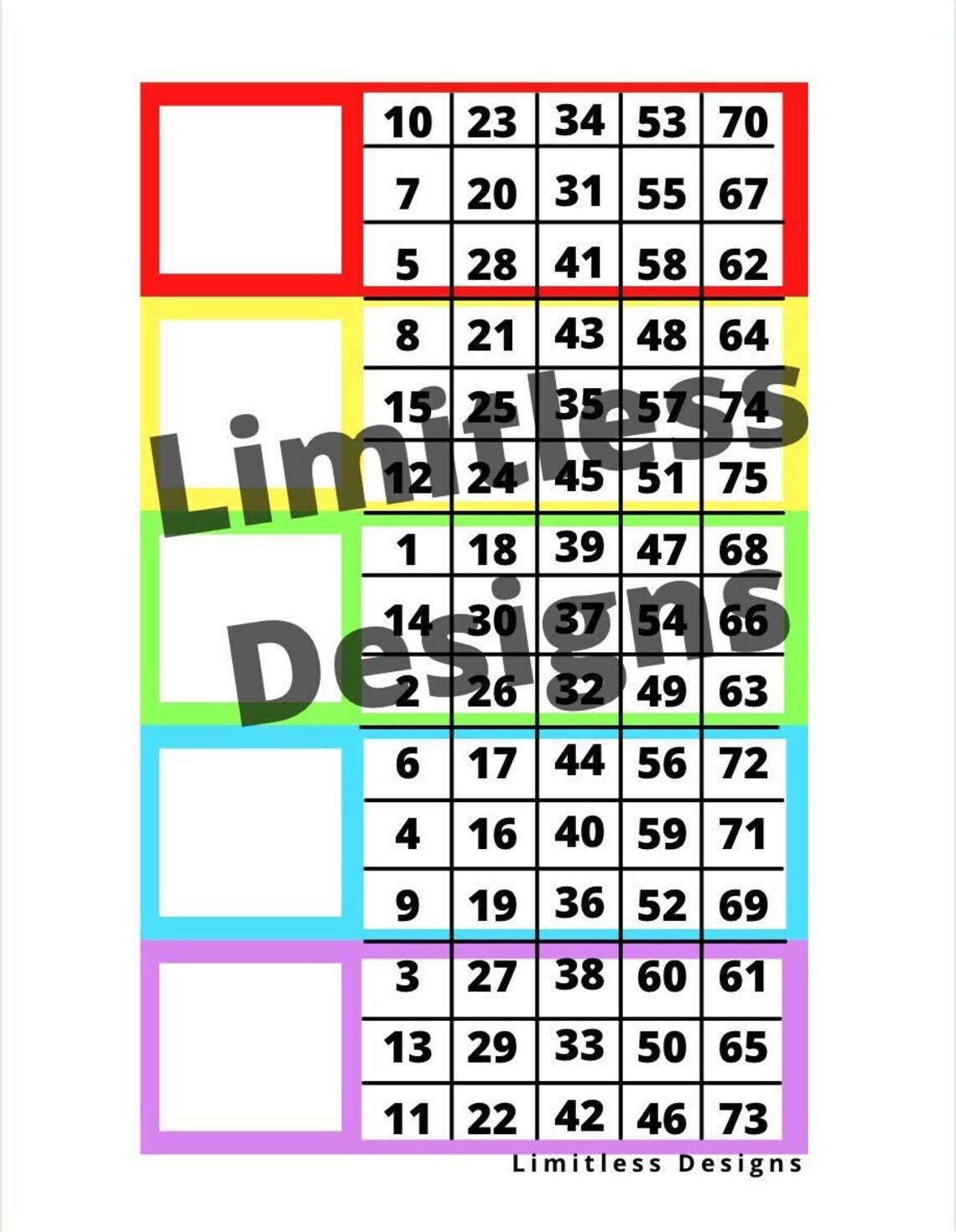 4 Mixed Bingo Blocks - Etsy